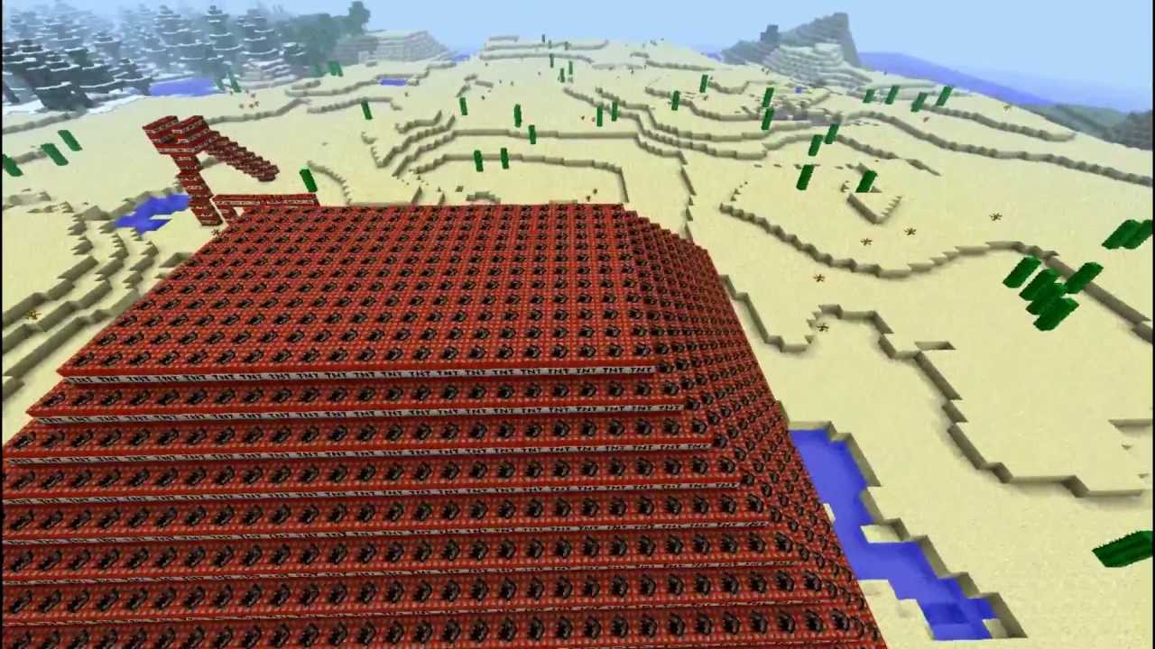 Minecraft - TNT Mansion Explosion - Over 3,000 TNT (Almost) No Lag ...