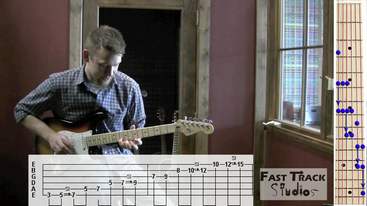 Quick Lesson on Major Sliding Pentatonic Guitar - YouTube