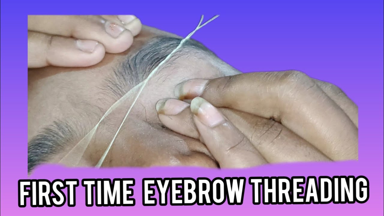 First Time Eyebrow Threading part-2 Threading Eyebrows/Eyebrows Shaping/Easy Eyebrow Threading ...
