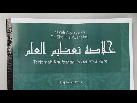 KHULASAH TAKZIM AL ILM - YouTube