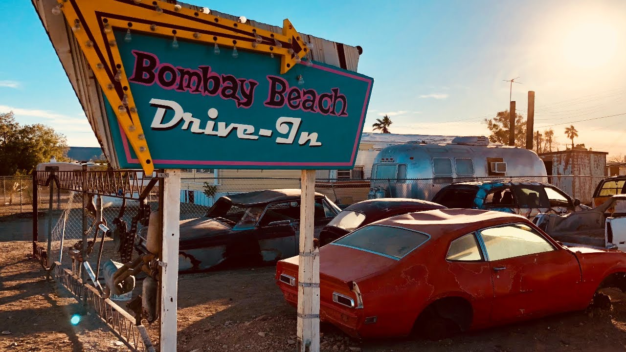 ABANDONED Antique Junk Cars at Bombay Beach Drive In Theater - YouTube