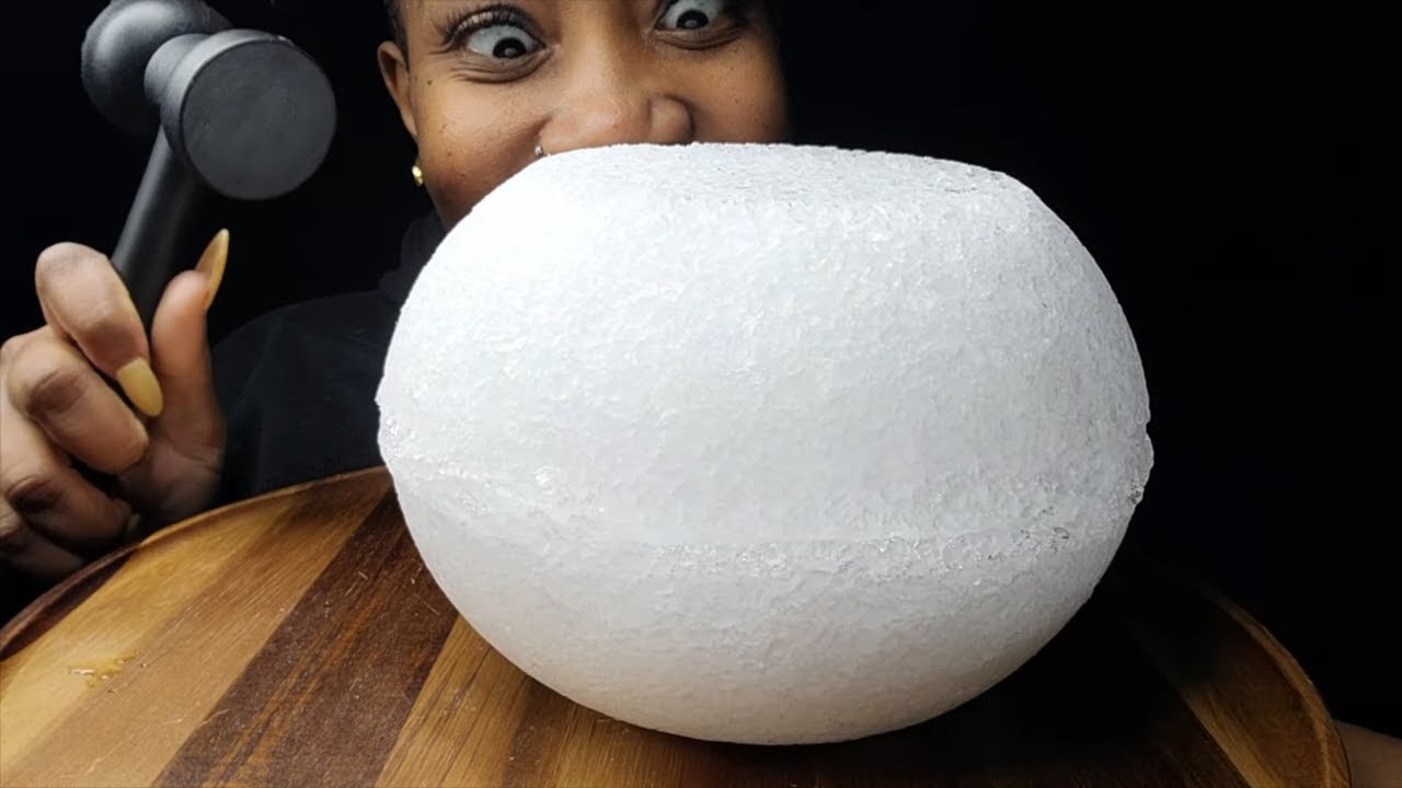 STUFFED ICE BALL | SHAVED ICE OUTER SHELL | FILLED W/POWDERY & IGLOO ...