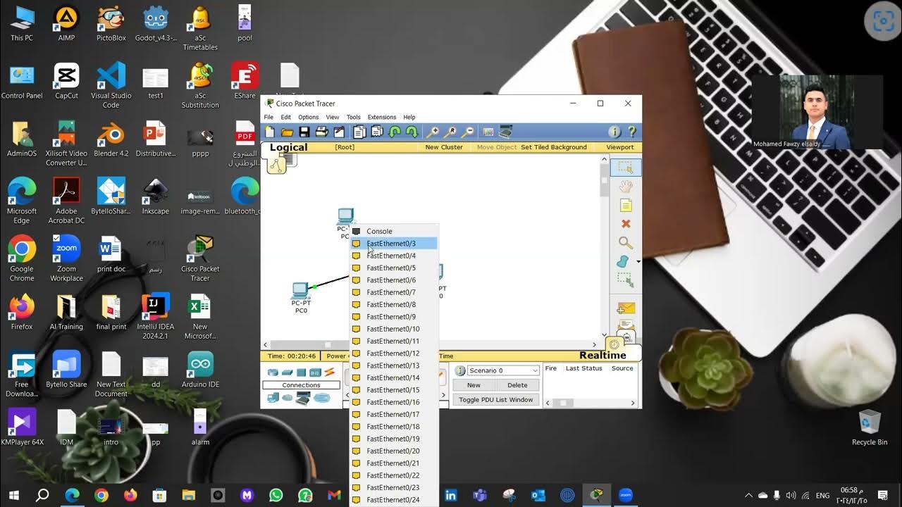 How to create a simple network by using Cisco packet tracer (Task 1) - YouTube