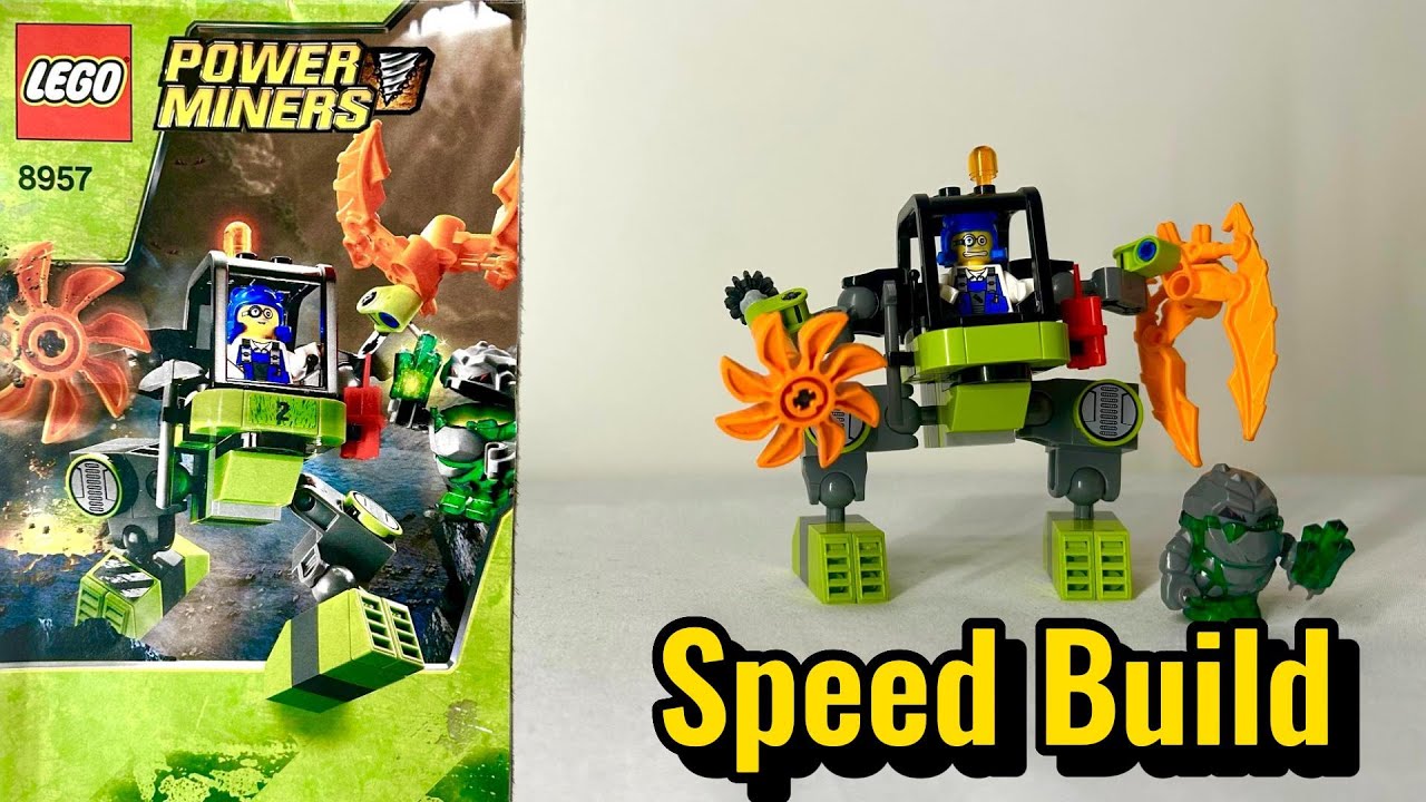 Lego® Power Miners 8957 Mine Mech Speed Build and Review - YouTube