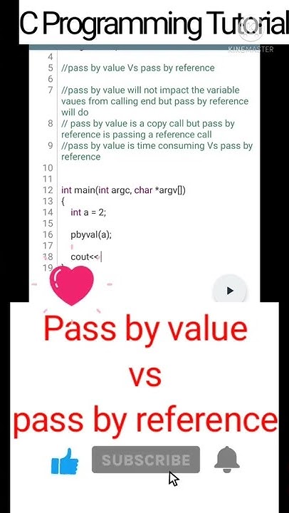 Pass By Value Vs Pass By Reference | Explanation with code | C Programming Tutorial - YouTube