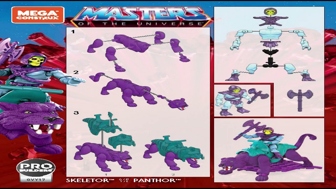 Mega Construx Instructions | Masters of the Universe | GVY17 | Skeletor ...