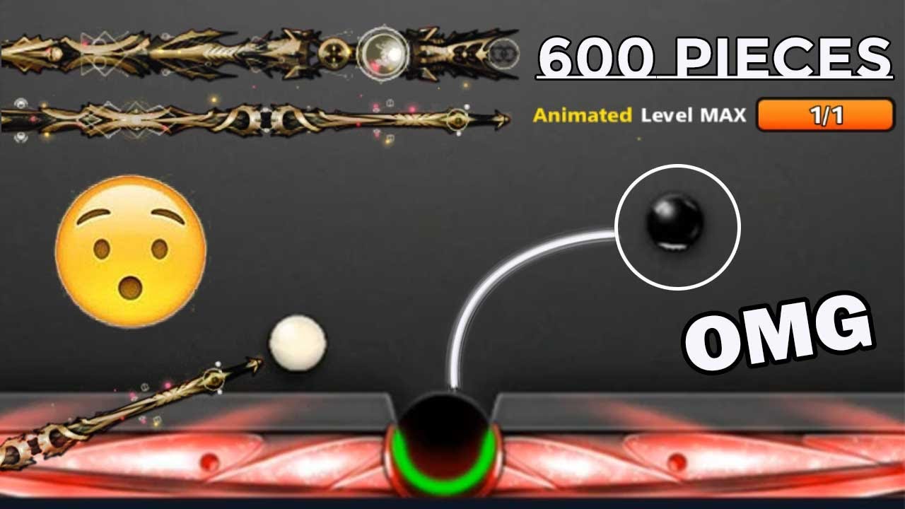 Crimson Moon Cue Level Max 😍 600 Pieces Animated Cue Pro 8 ball pool ...