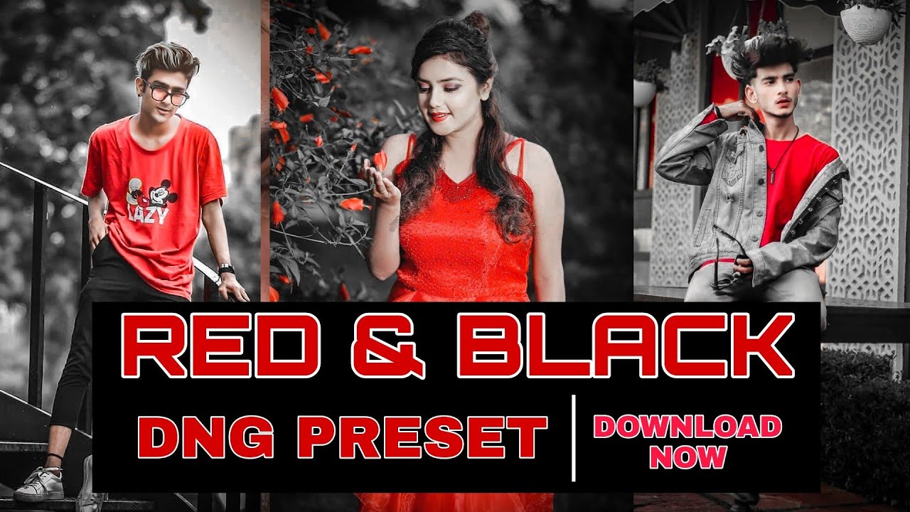 Red and black dng Presets , lightroom presets free 2021 - YouTube
