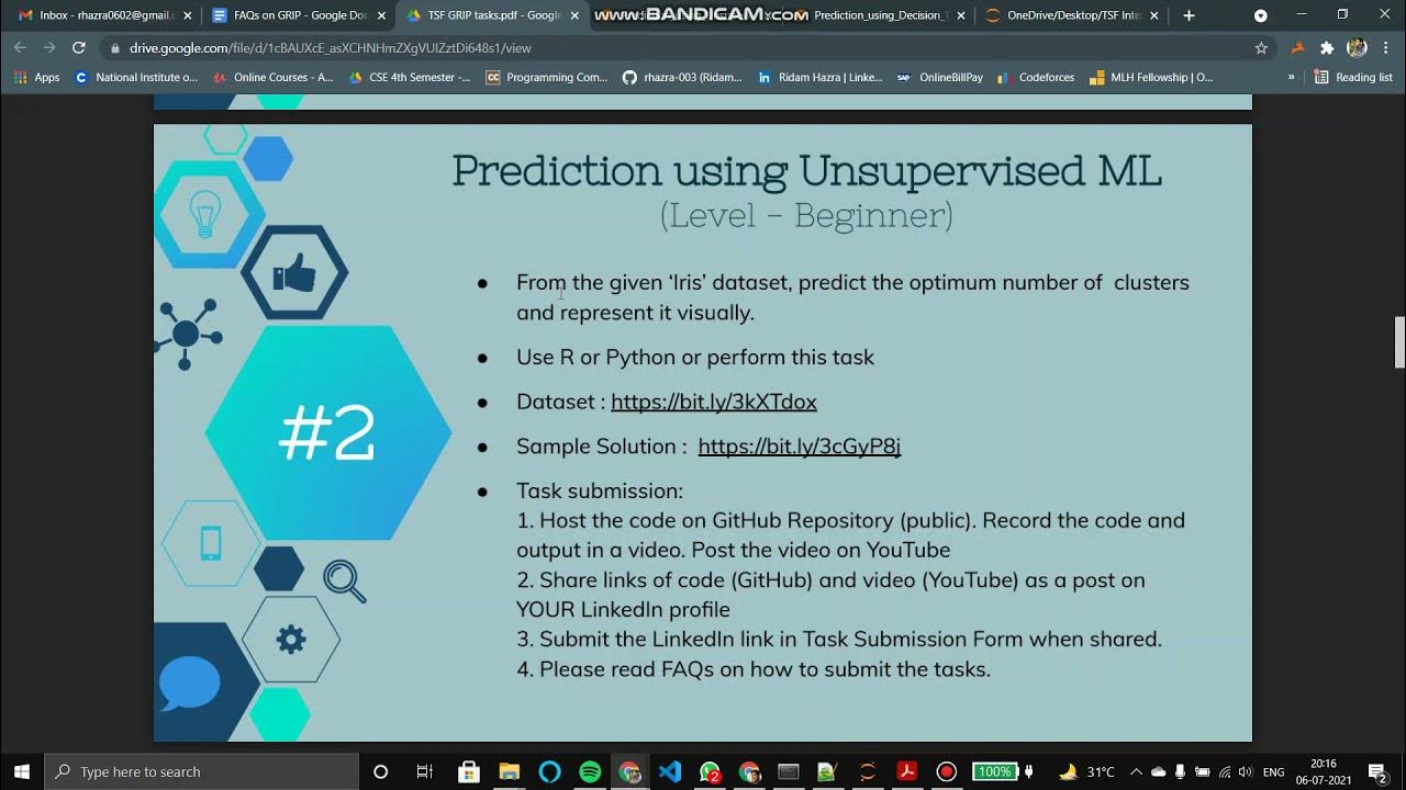 TSF - Task#2: Prediction using Unsupervised ML - YouTube