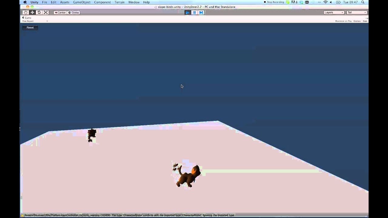 Unity Steering test 3. Imprinting - YouTube