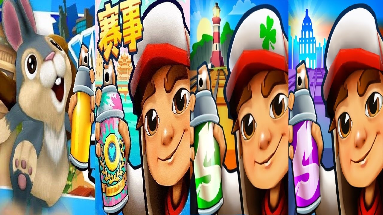 Subway Surfers Chinese Version VS Oxford VS Easter Ireland VS Bunny Run ...