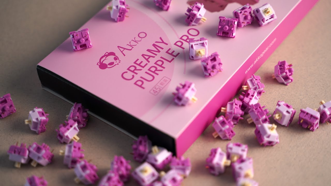 Akko Creamy Purple Pro: Tactile Switch Review - YouTube