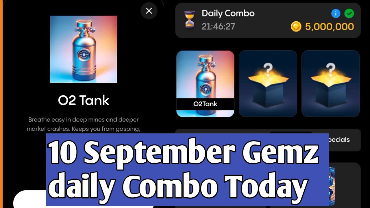 Gemz daily Combo Cards Today 10 September | Gems daily Combo Cards ...
