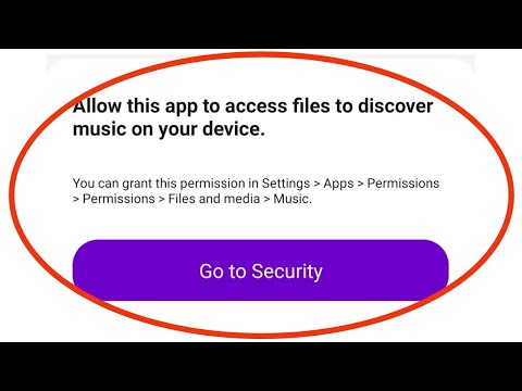 How To Fix Allow This App To Access File To Discover Music On Your Devices Problem Solve In MusicApp