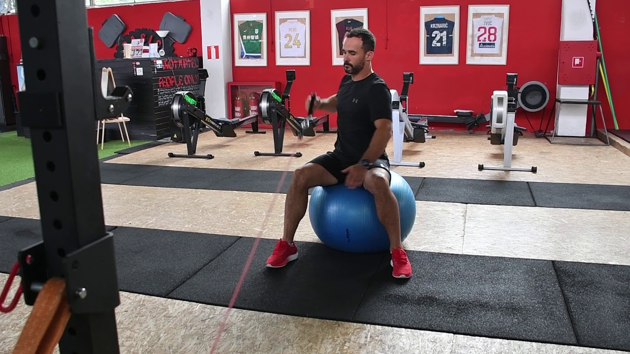 Elastic band pull and twist / Rotational power / Prevention / Warm - up ...
