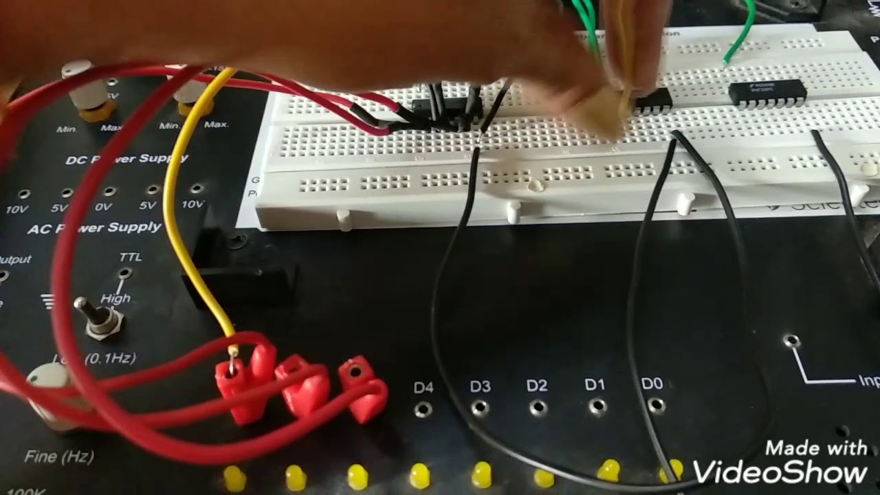 Circuit Connection of full adder - YouTube