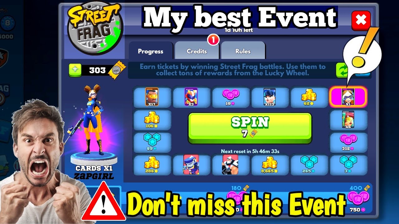 Best Events + Best STREET FRAG Gameplay | FREE Legendary Card Frag Pro ...