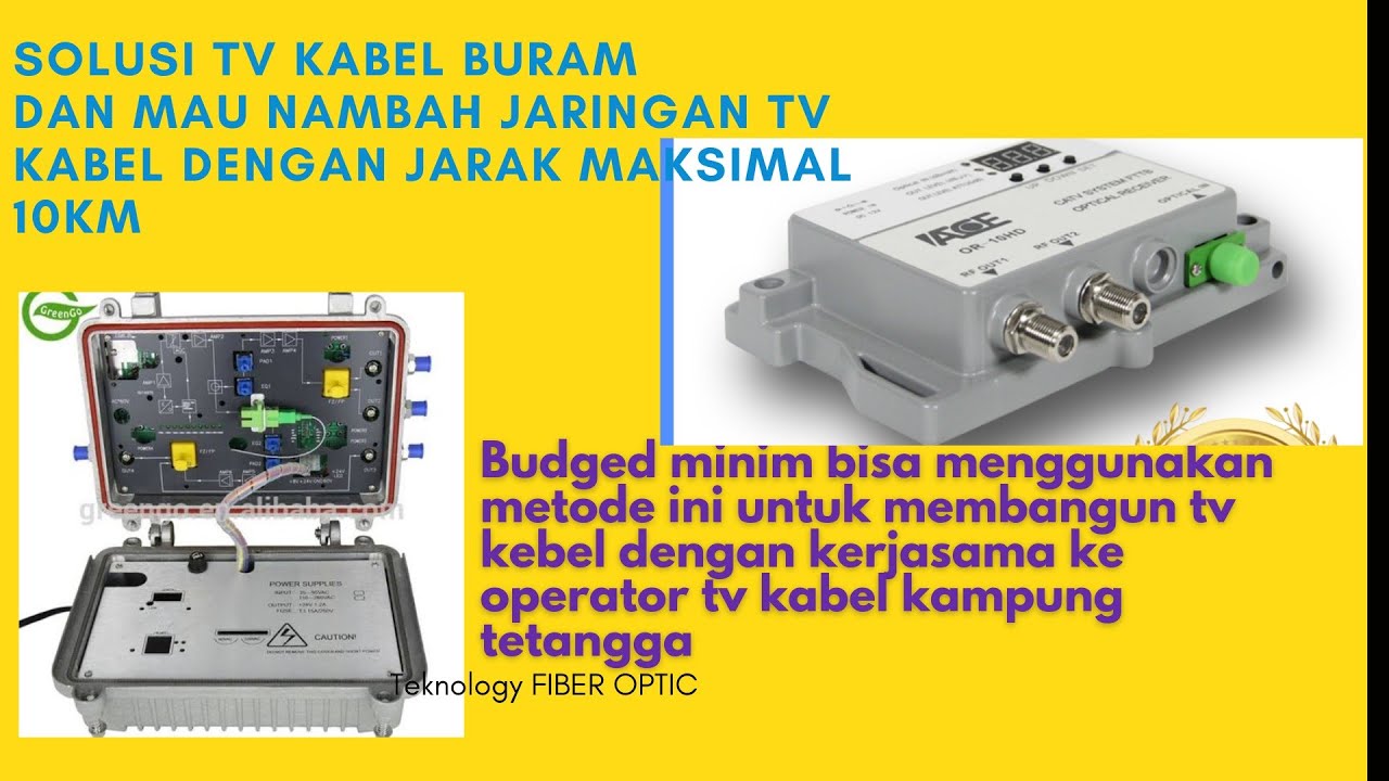 Penerapan tv kabel menggunakan kabel Fiber optik - YouTube