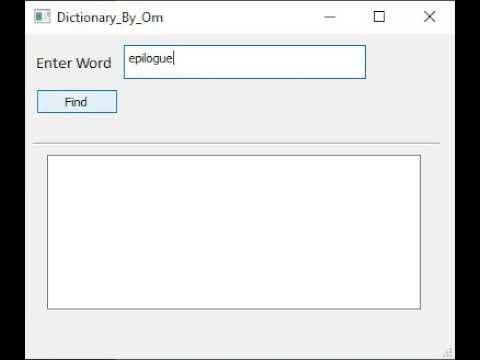 My dictionary app with Python GUI(PyQt5) - YouTube