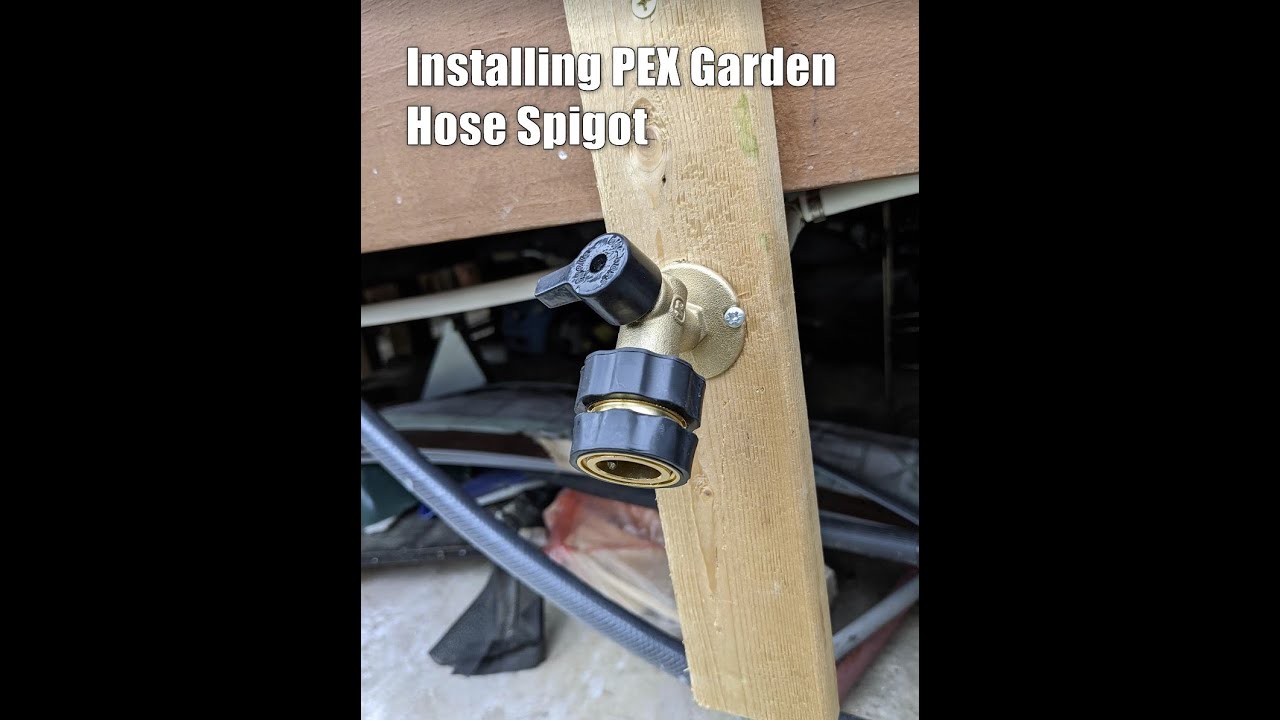 Installing PEX Garden Spigot - YouTube