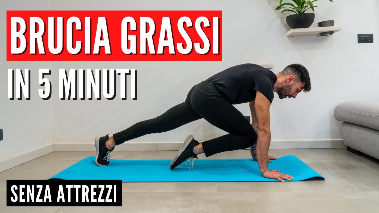 BRUCIA GRASSI IN 5 MINUTI - Allenamento Total Body a casa (senza ...
