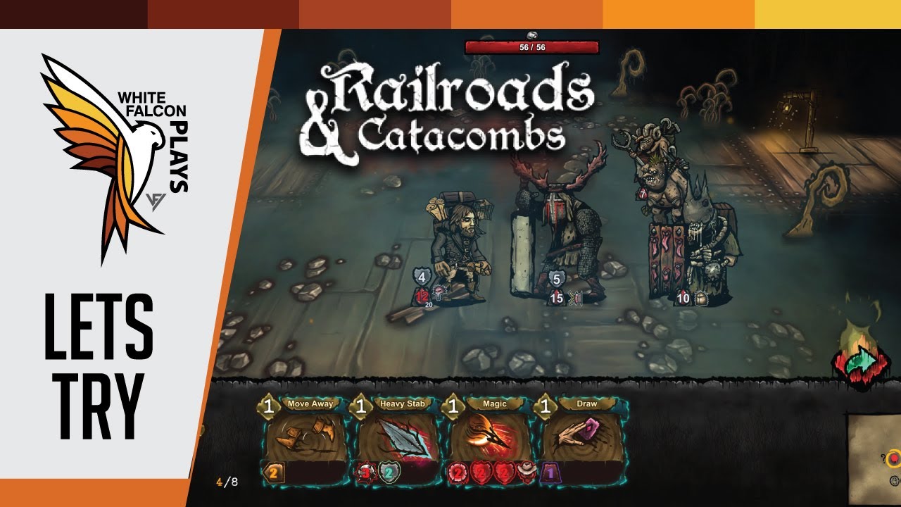 Railroads & Catacombs | GamePlay | Let's Try (Card Building Turn-based Tactical Game) - YouTube