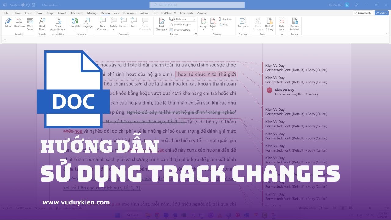 Hướng dẫn sử dụng Track Changes trên Word | Theo dõi thay đổi văn bản ...