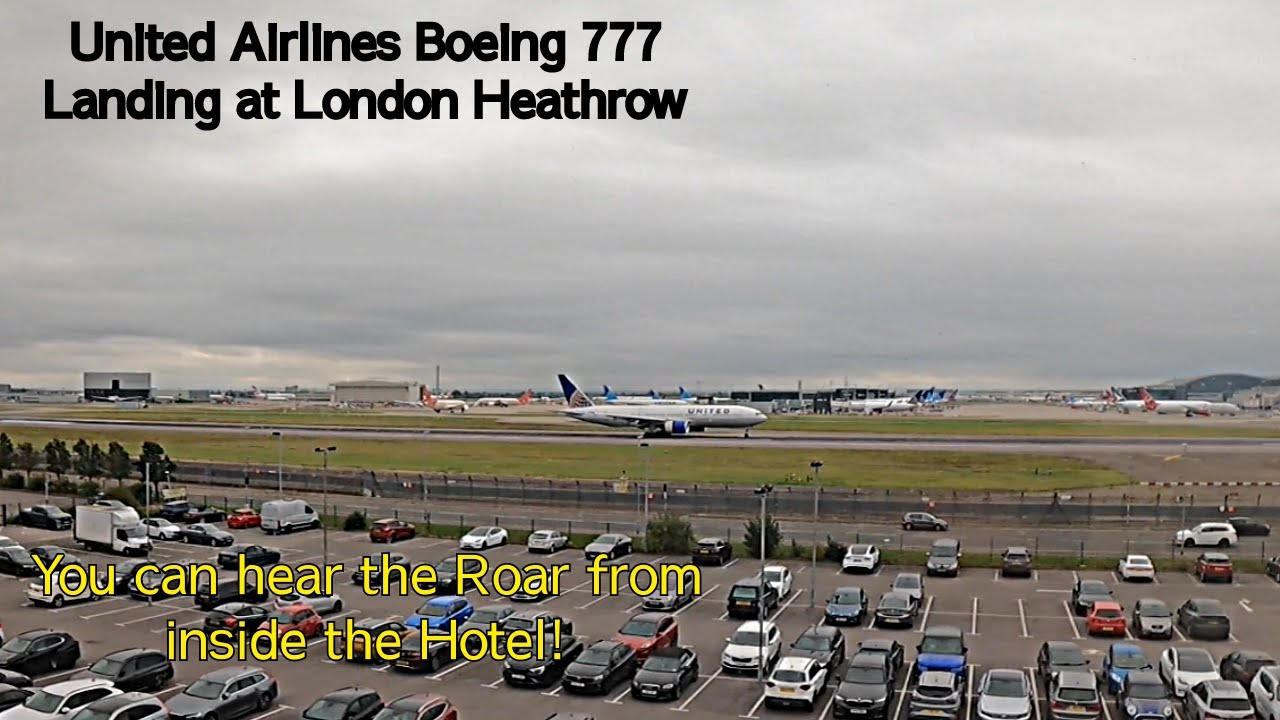 United Airlines Boeing 777 Landing at London Heathrow *Roar* - by Level ...