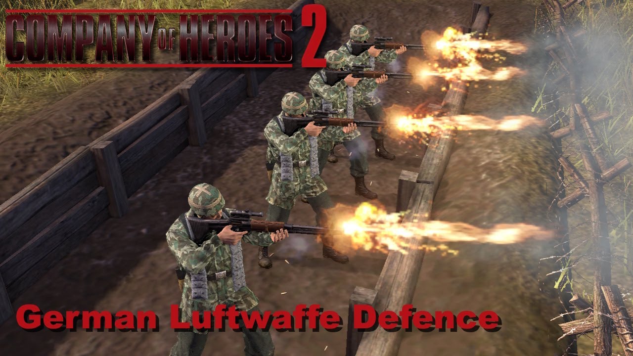 [Company of Heroes 2] German Luftwaffe Defence (All Units Mod) - YouTube