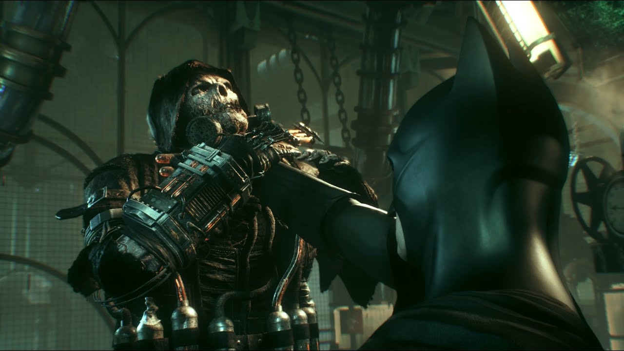 Christian Bale (Batman Begins) faces Scarecrow - Arkham Knight - YouTube