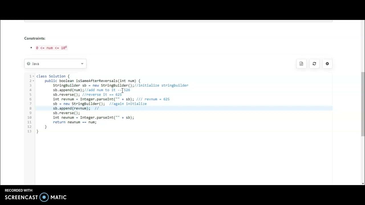A Number After a Double Reversal | LeetCode | Weekly Contest 273 ...