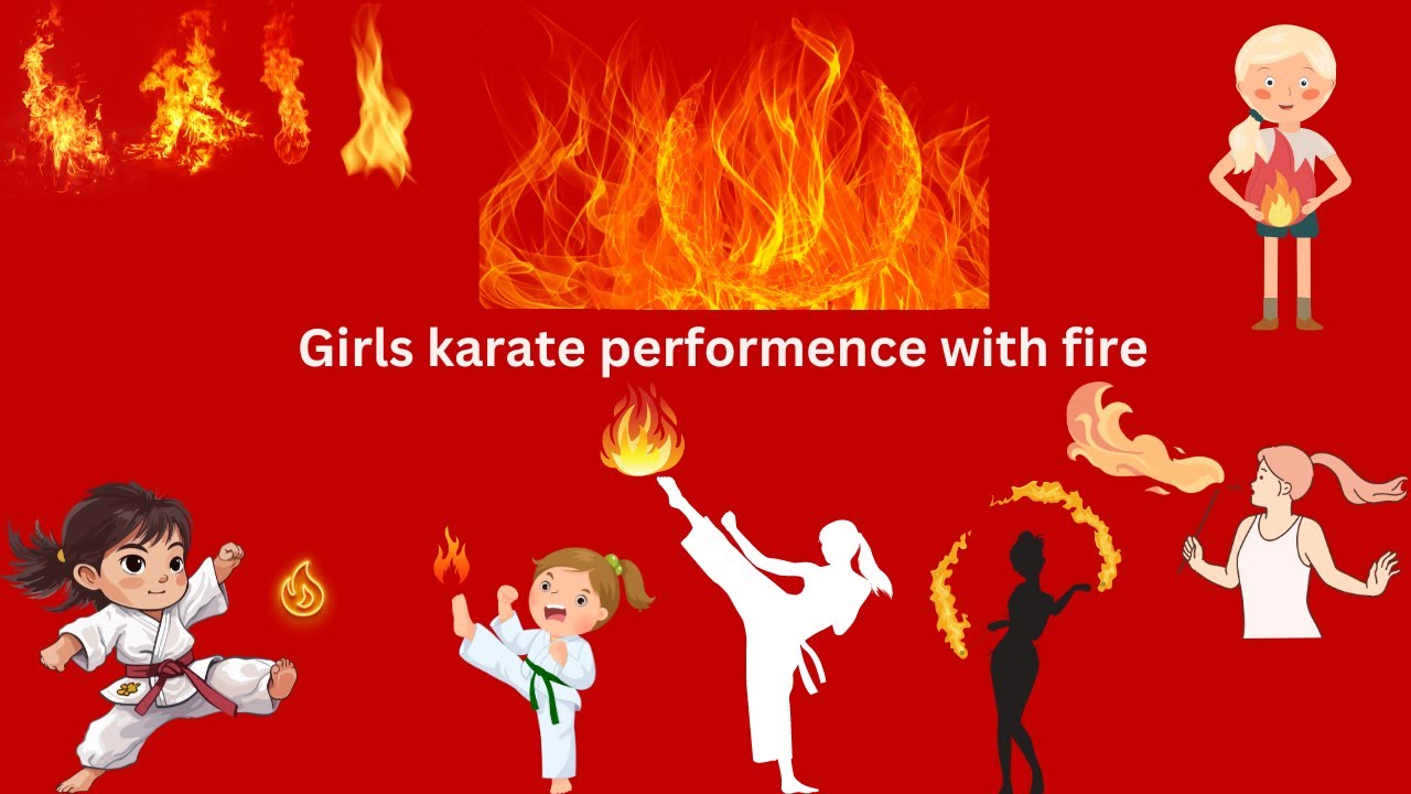 Unbelievable Girls' Karate Fire Performance at School Event ...