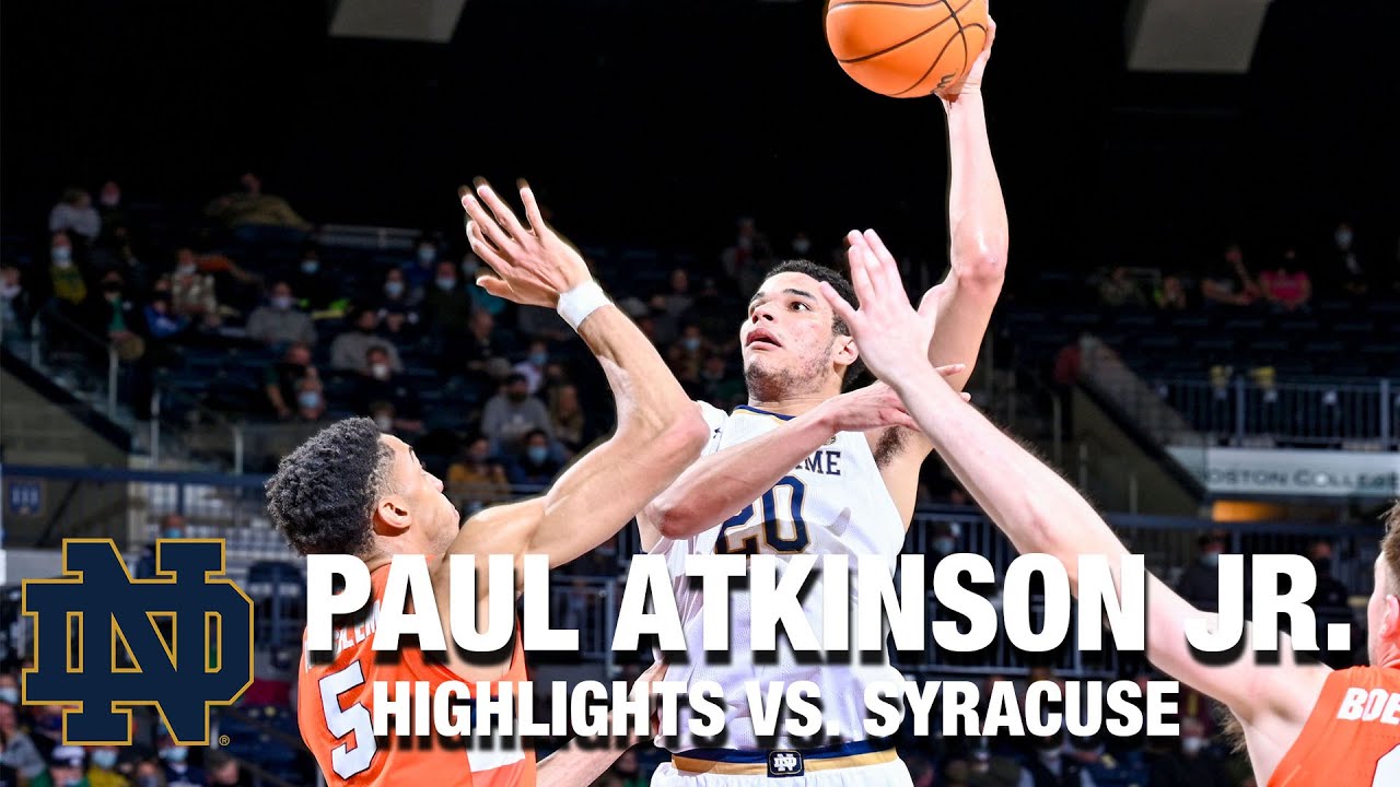 Notre Dame's Paul Atkinson Jr. Dominates The Block Versus Orange - YouTube
