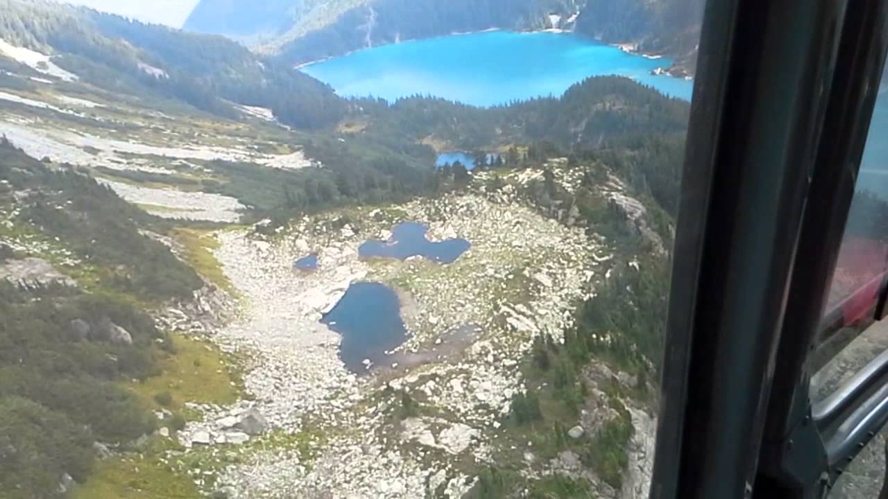 Helicopter flight to Lake Lovely Water, Squamish, BC - YouTube