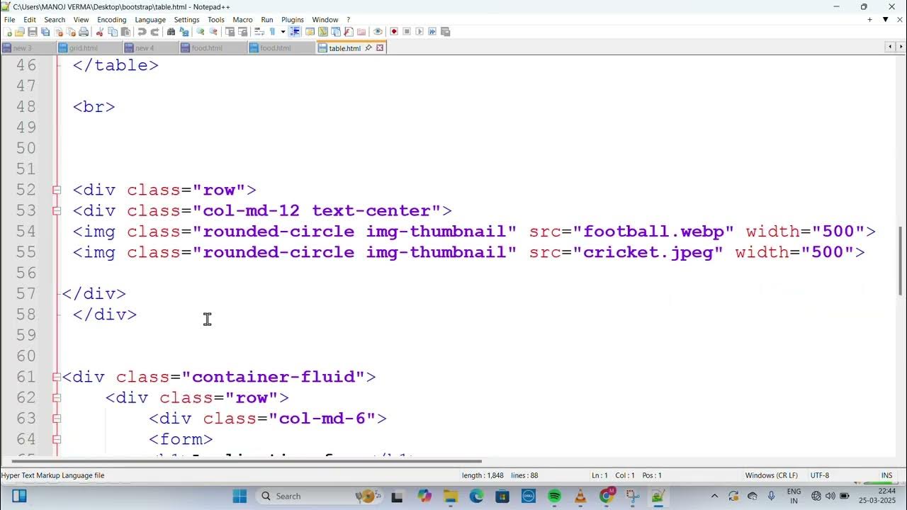 bootstrap code GRID SYSTEM /html/css/ bootstrap using image tag - YouTube