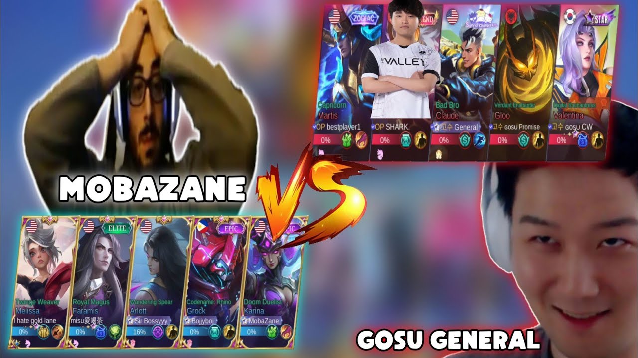 MOBAZANE MET GOSU GENERAL SHARK & BESTPLAYER IN A RANK GAME..😳 - YouTube