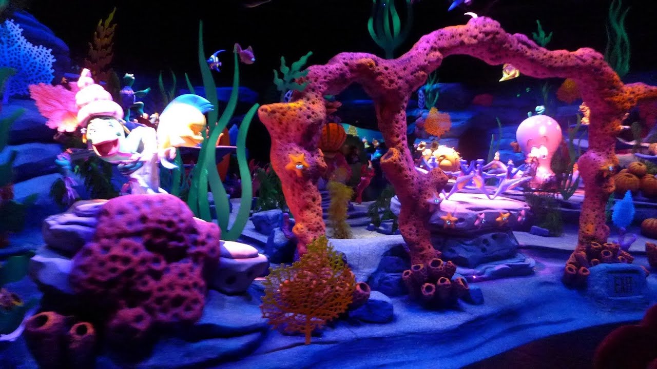 NEW - Little Mermaid Ride (DCA) Enhancements in Low Light - YouTube
