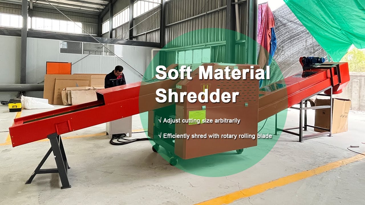 Waste Strap Board Rope Shredder | Soft Recycle Material Shredding ...