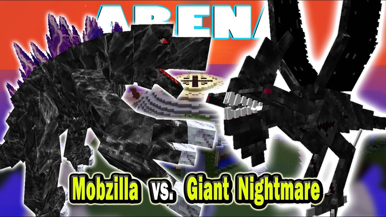 Minecraft Arena Battle Mobzilla vs. Giant Nightmare - YouTube