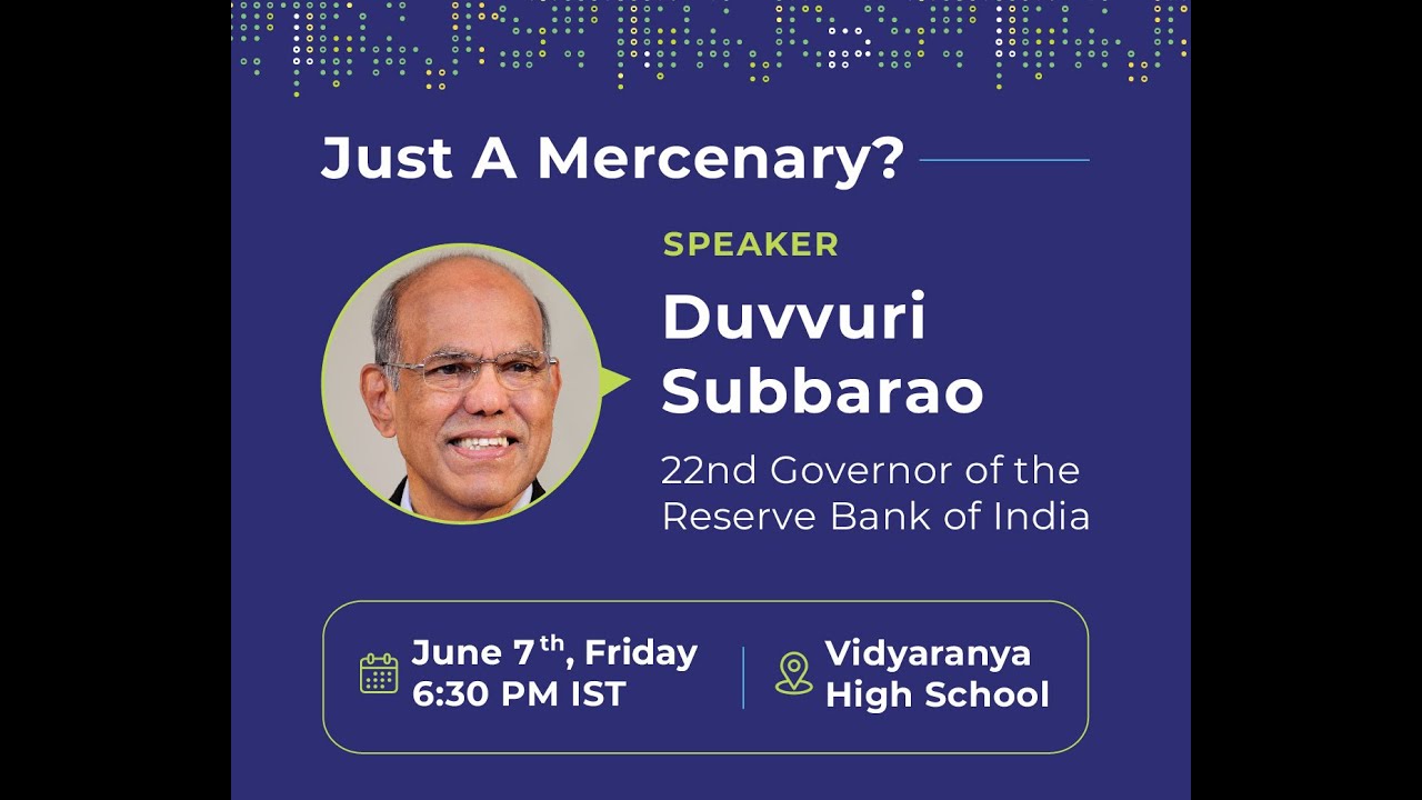 Just A Mercenary? | Duvvuri Subbarao - YouTube