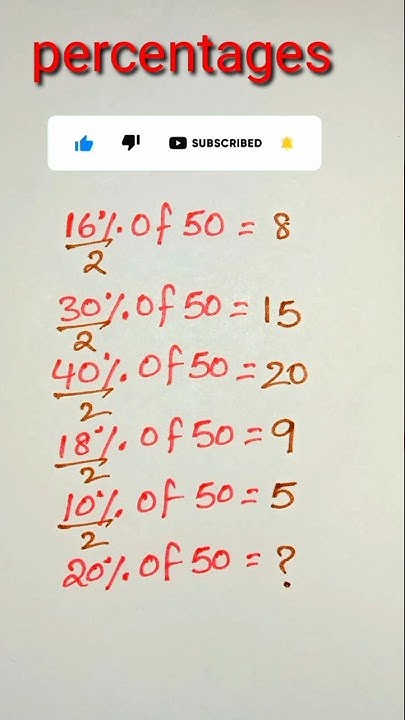 The Ultimate Shortcut to Mastering Percentages: The Maths Trick! #maths ...