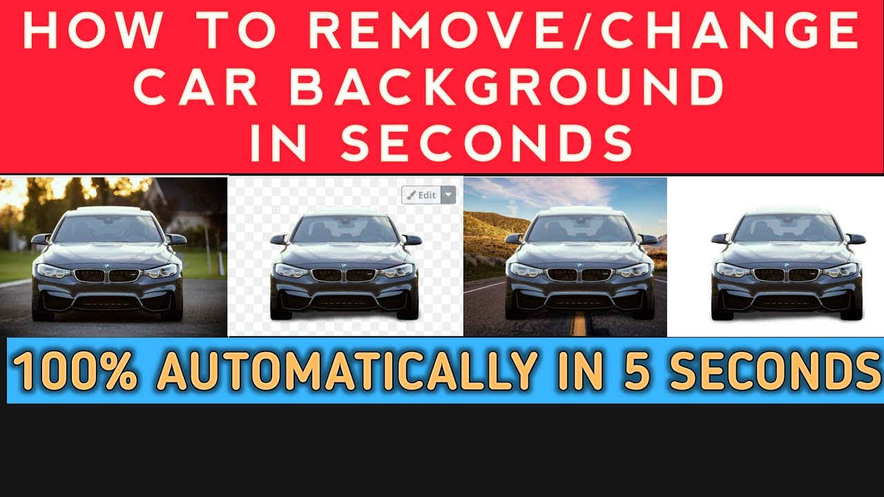 how to car background remove & change in seconds || how car background ...