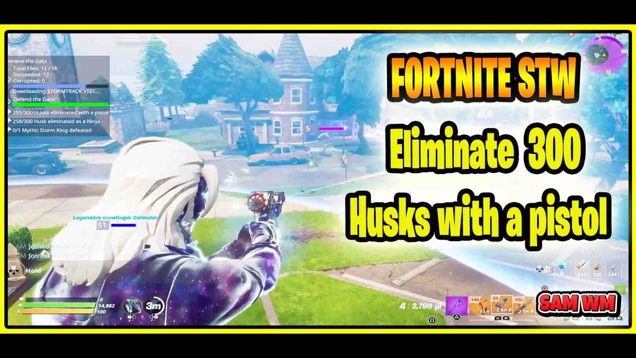 Eliminate 300 Husks with a pistol Fortnite stw Daily Quests Guide - YouTube