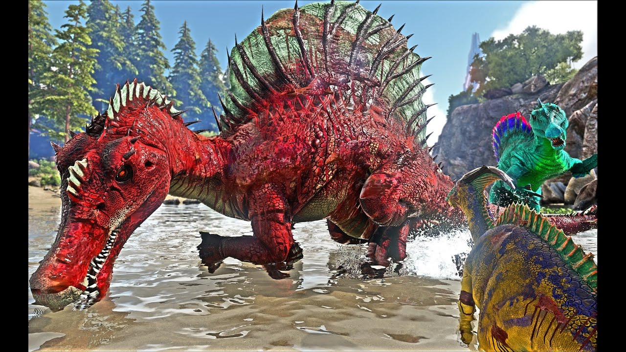 Espinossauro Ladrão de Parassauros - ARK SURVIVAL EVOLVED - YouTube