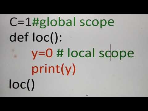 Scope of Variables in Python with example, Part 6, Chapter 7, in Tamil, Unit 2, A.Jaya Mabel ...