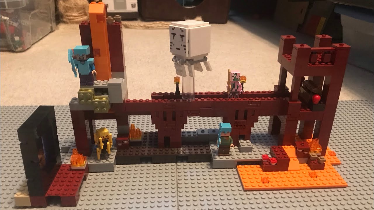 Lego Minecraft 21122 The Nether Fortress Stop Motion Build + Review ...
