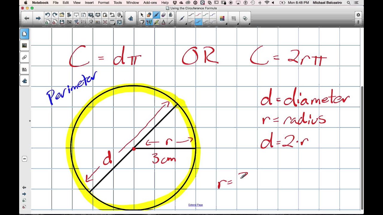 Using the Circumference Formula Grade 8 Nelson Lesson 5 3 5 25 15 - YouTube