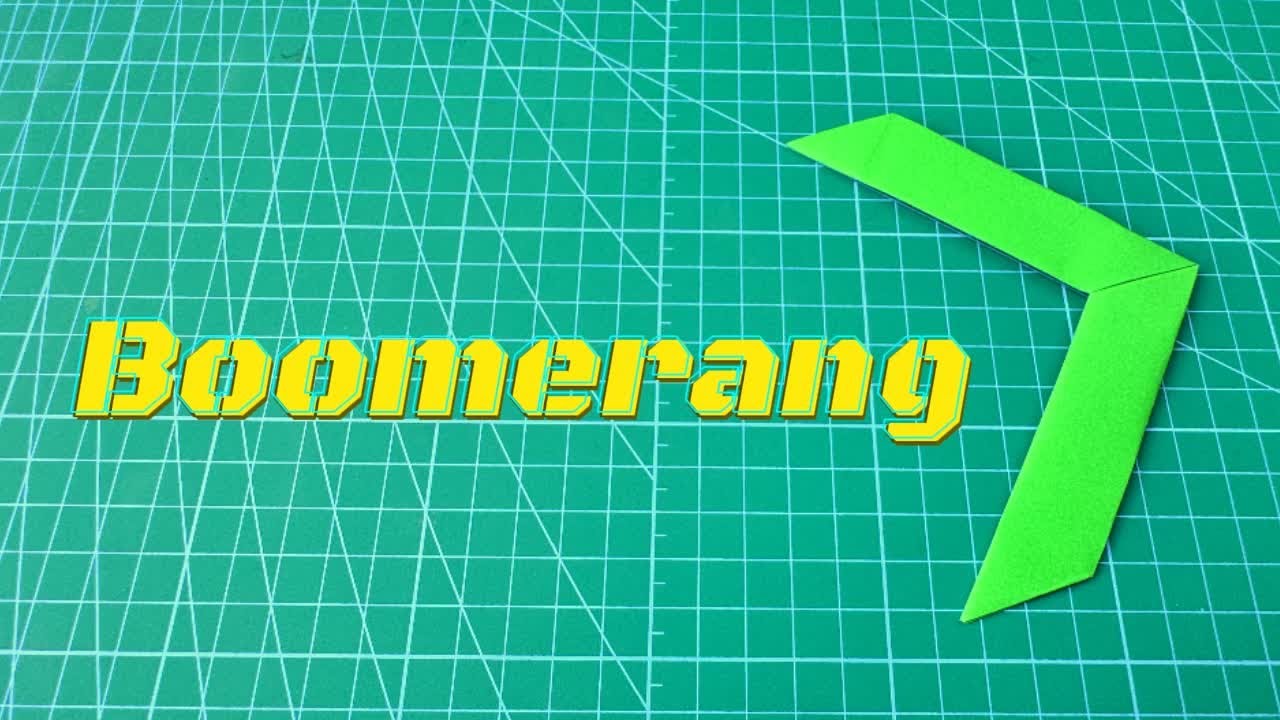 How to make paper boomerang - easy step by step instruction - origami ...