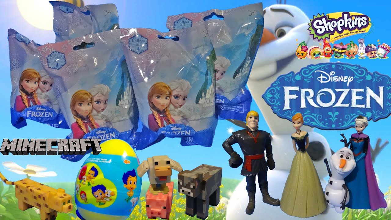 Opening of Frozen Surprise Blind Bags with Elsa, Anna and Olaf - YouTube