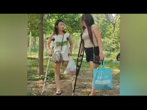 Beautiful girls with leg amputees challenge their disabilities for a ...